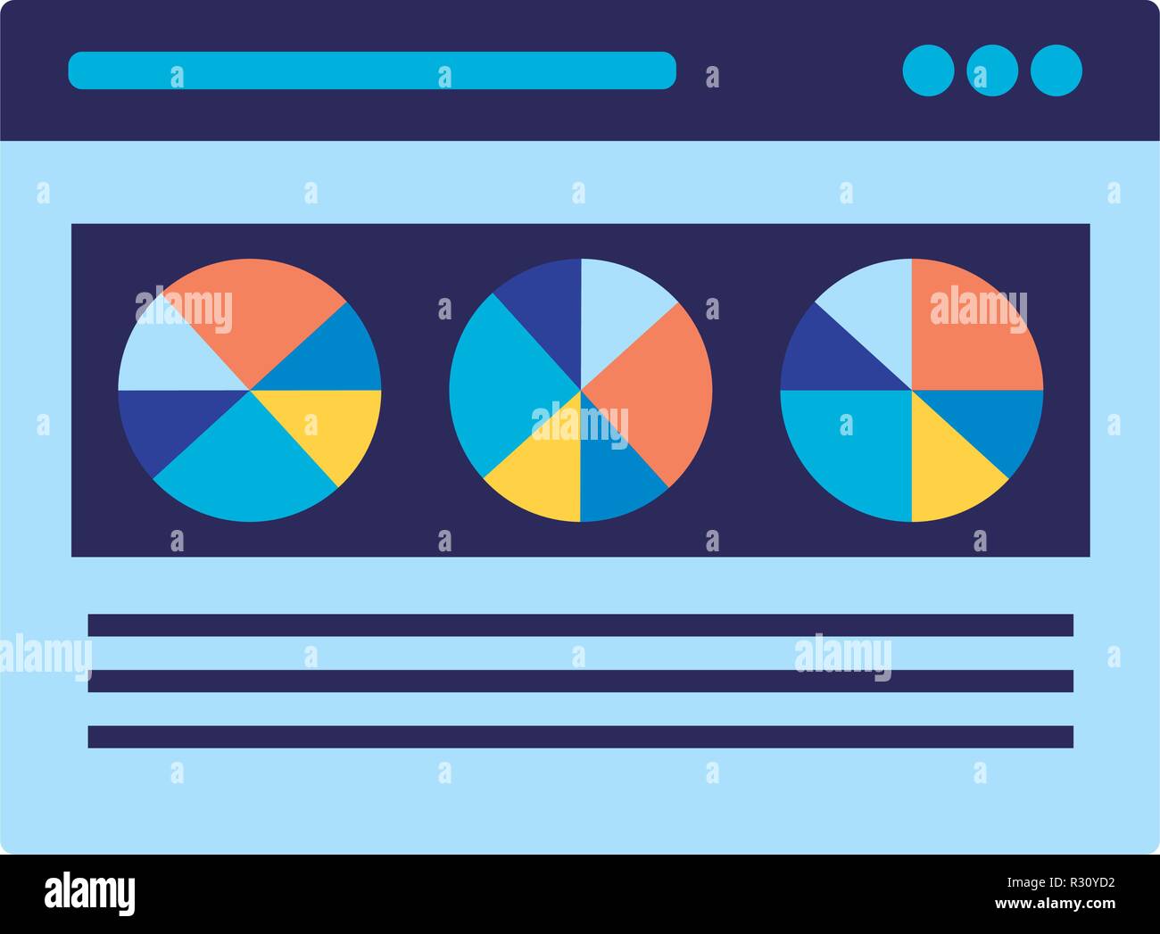 page report chart search engine optimization vector illustration Stock ...