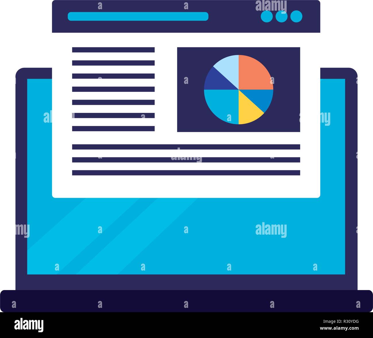 laptop document diagram search engine optimization vector illustration Stock Vector Image & Art ...