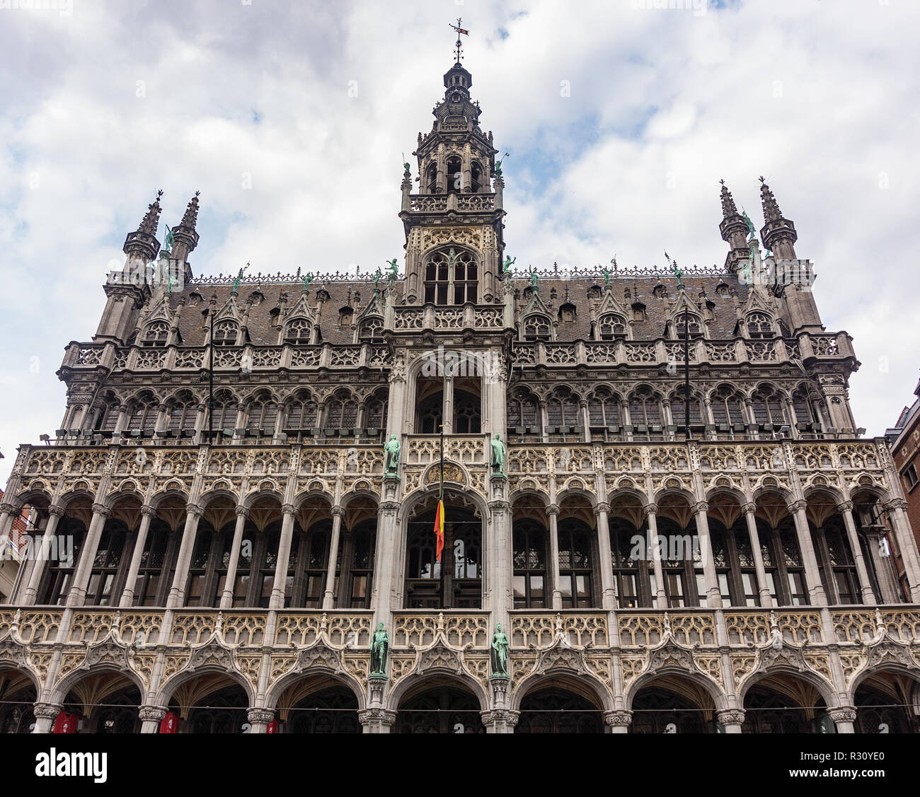 Facade of the The Museum of the City of Brussels, the ancient medieval ...