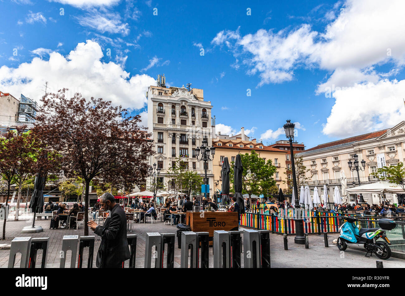 Plaza Santa Ana, Madrid, Spain Stock Photo - Alamy