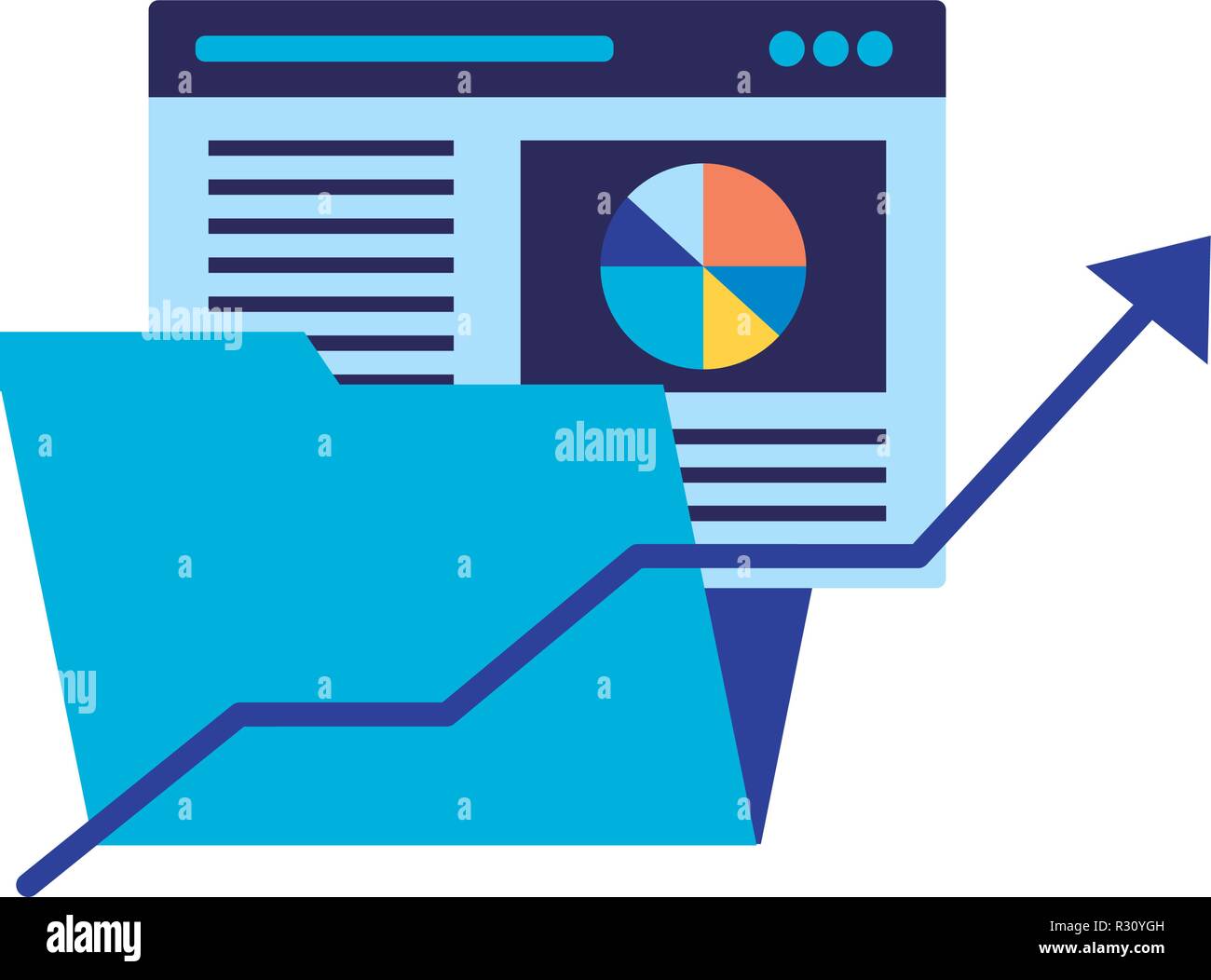 website folder file arrow search engine optimization vector ...