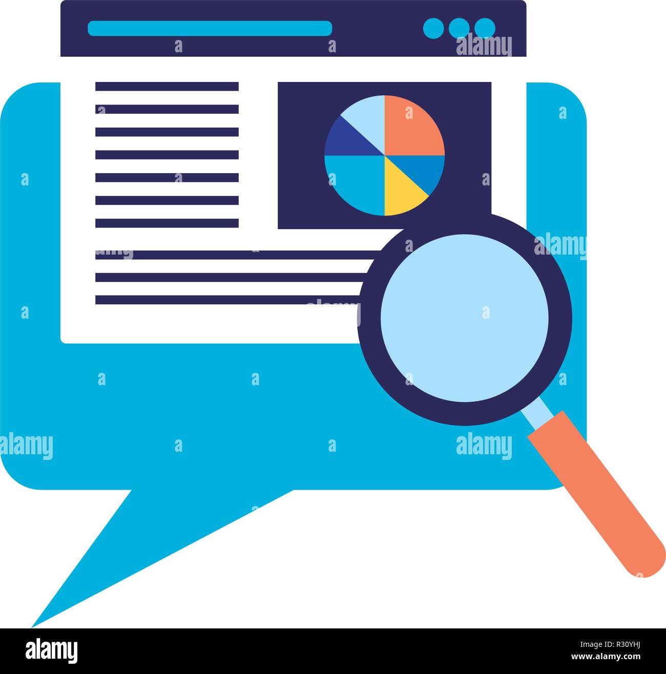 website analysis speech bubble search engine optimization vector ...