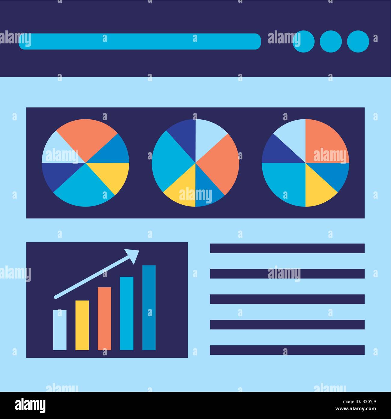 website diagram statistics search engine optimization vector ...