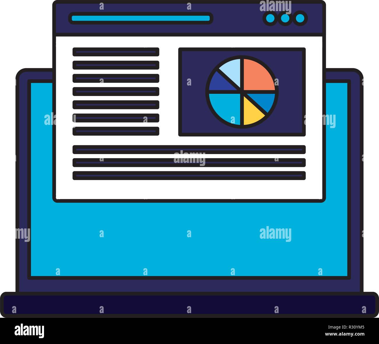laptop document diagram search engine optimization vector illustration Stock Vector Image & Art ...