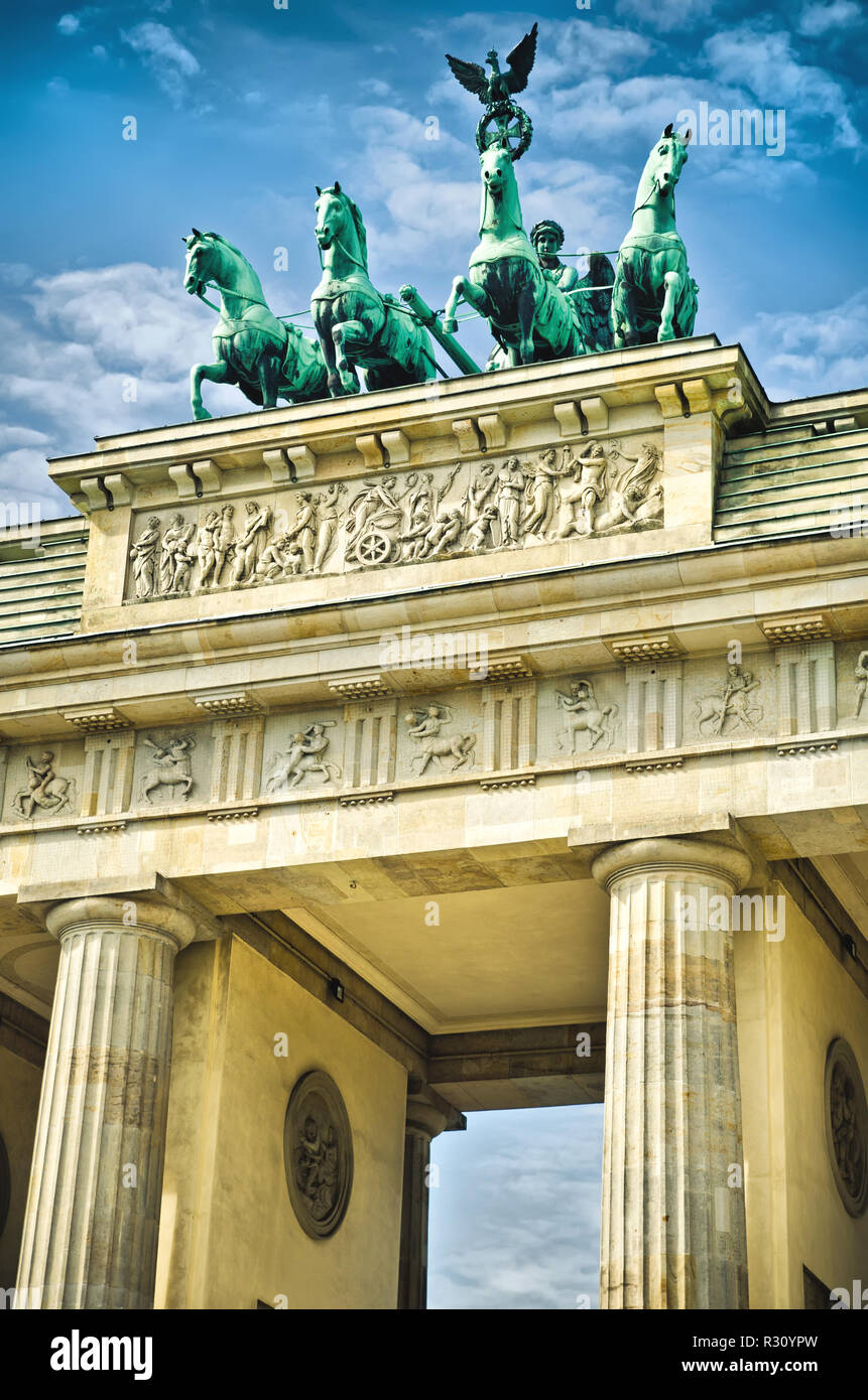brandenburg gate in the center of berlin Stock Photo - Alamy