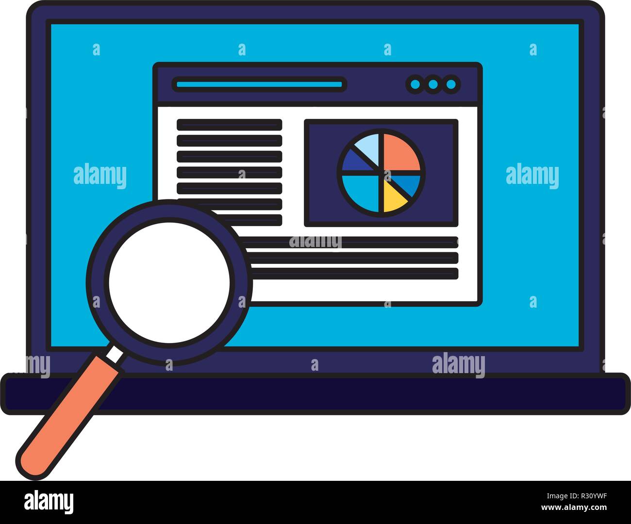 mobile analysis web search engine optimization vector illustration Stock Vector Image & Art - Alamy