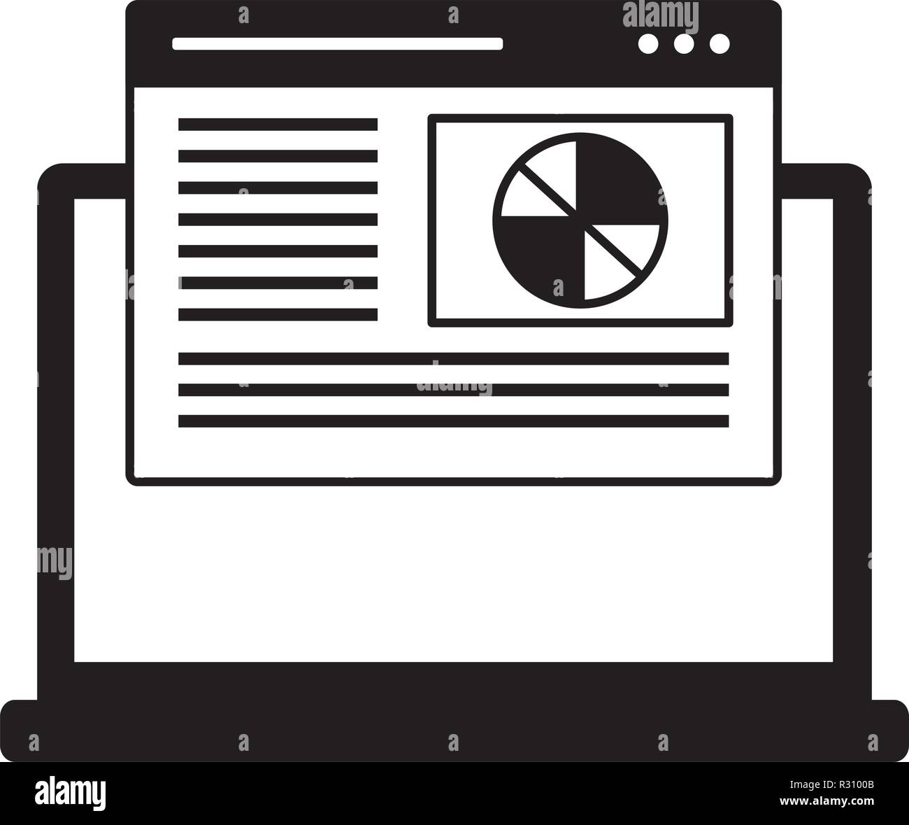 laptop document diagram search engine optimization vector illustration Stock Vector Image & Art ...