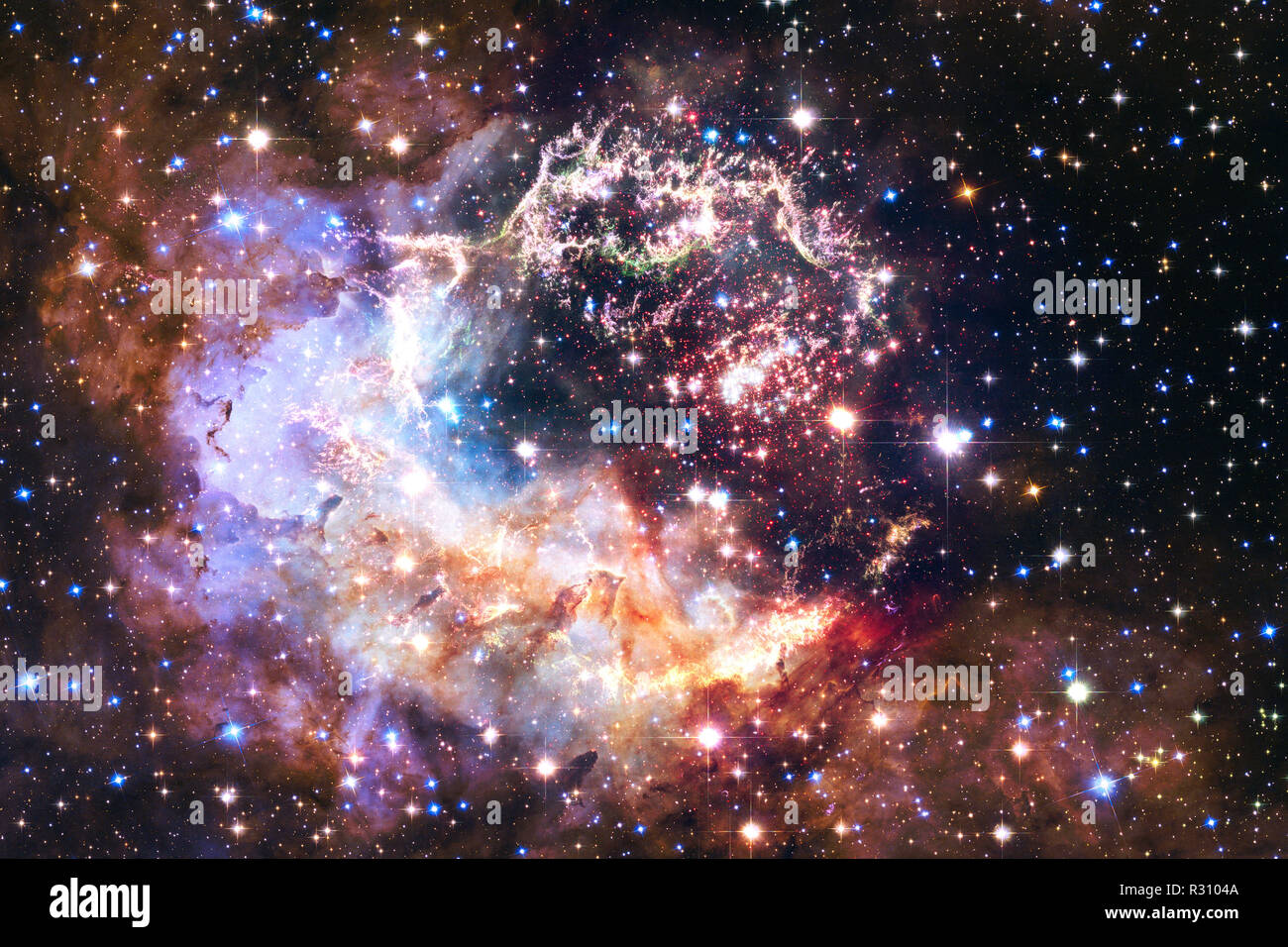 Nebulae an interstellar cloud of star dust. Elements of this image ...