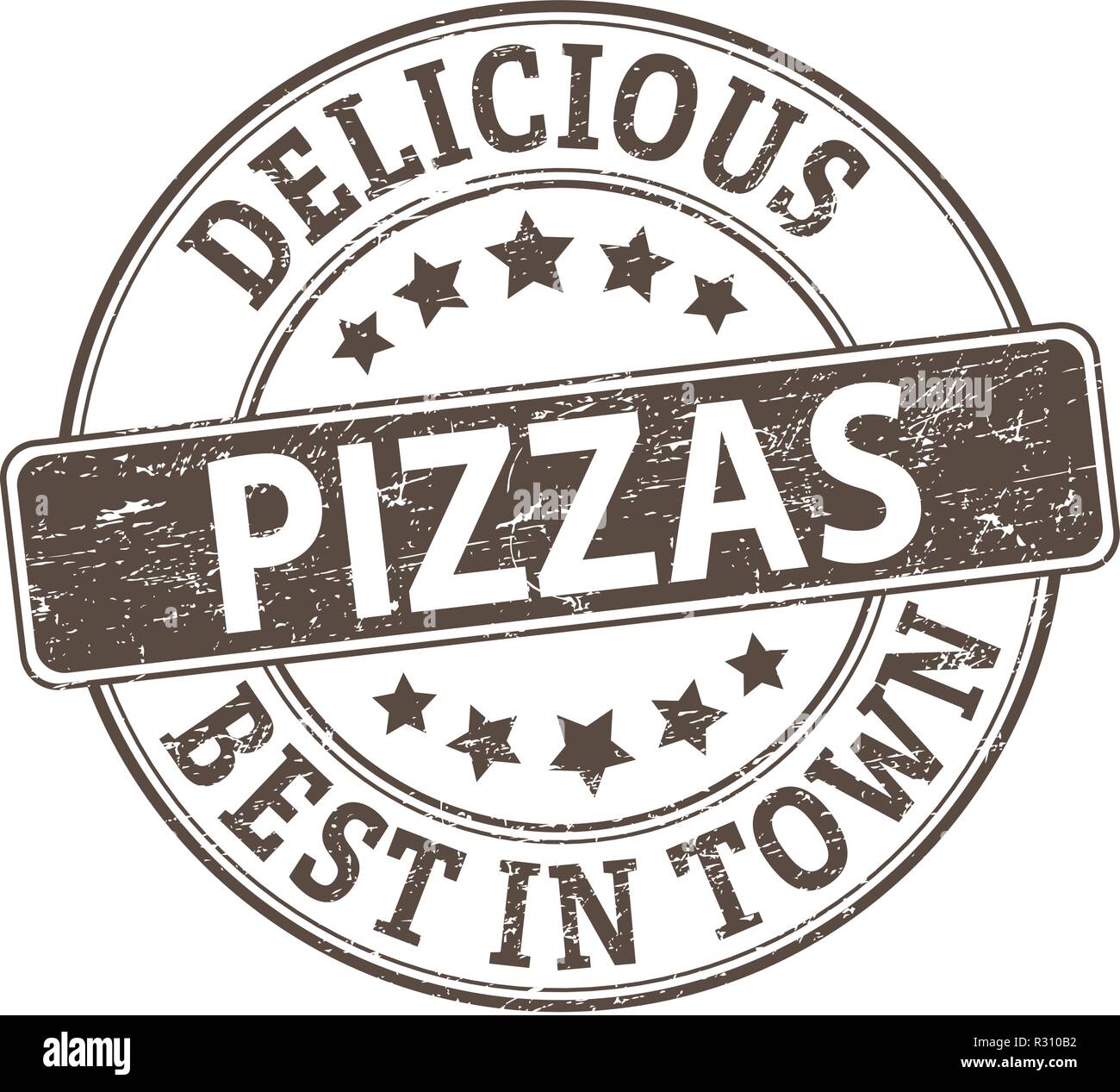 delicious food illustrator web grunge stamp on white Stock Vector Image ...