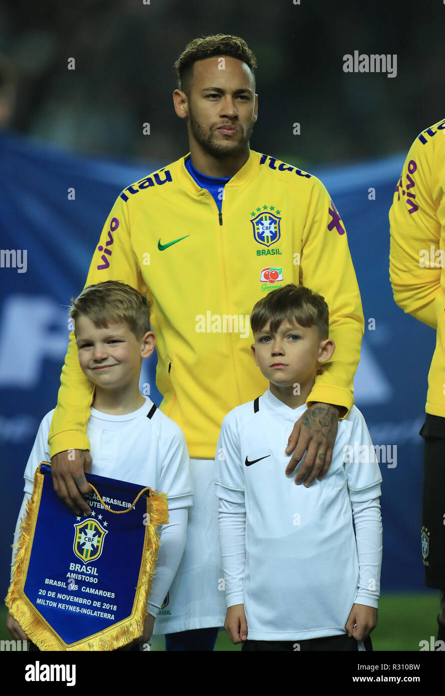 Brazil's Neymar before the international friendly match at Stadium MK, Milton Keynes Stock Photo ...
