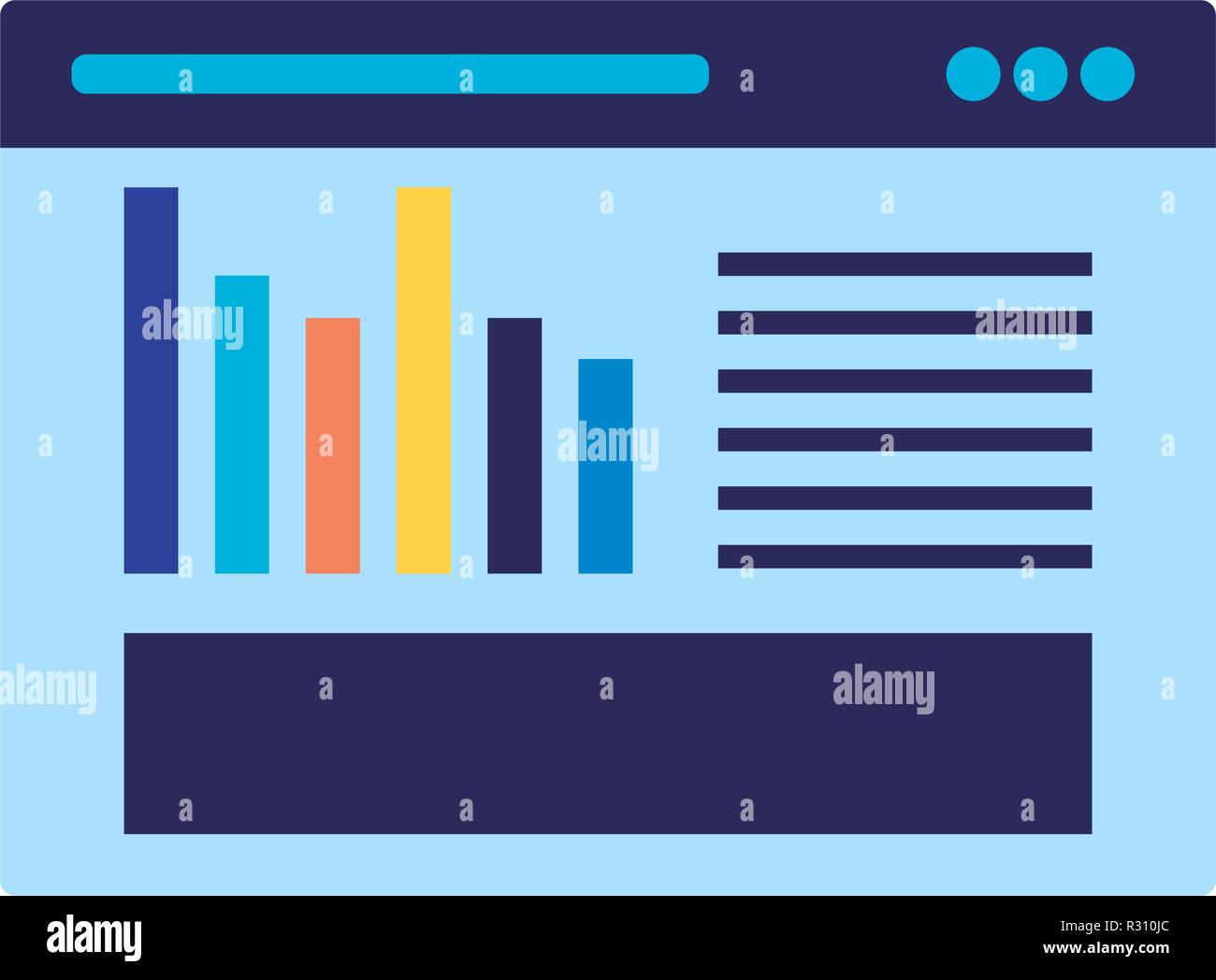 website report on white background vector illustration Stock Vector ...