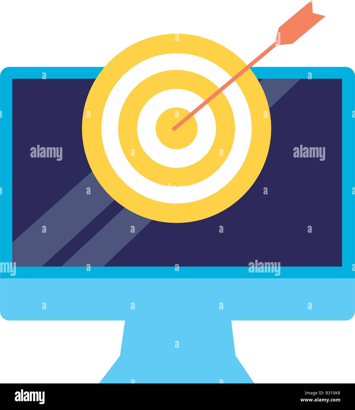 computer target search engine optimization vector illustration Stock ...