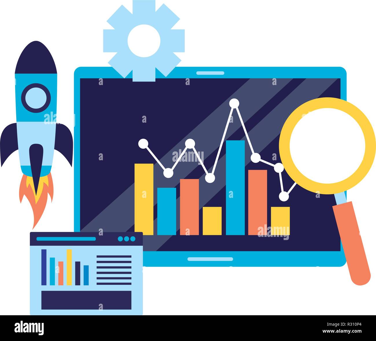 mobile analysis rocket chart search engine optimization vector ... mobile analysis rocket chart search engine optimization vector ...