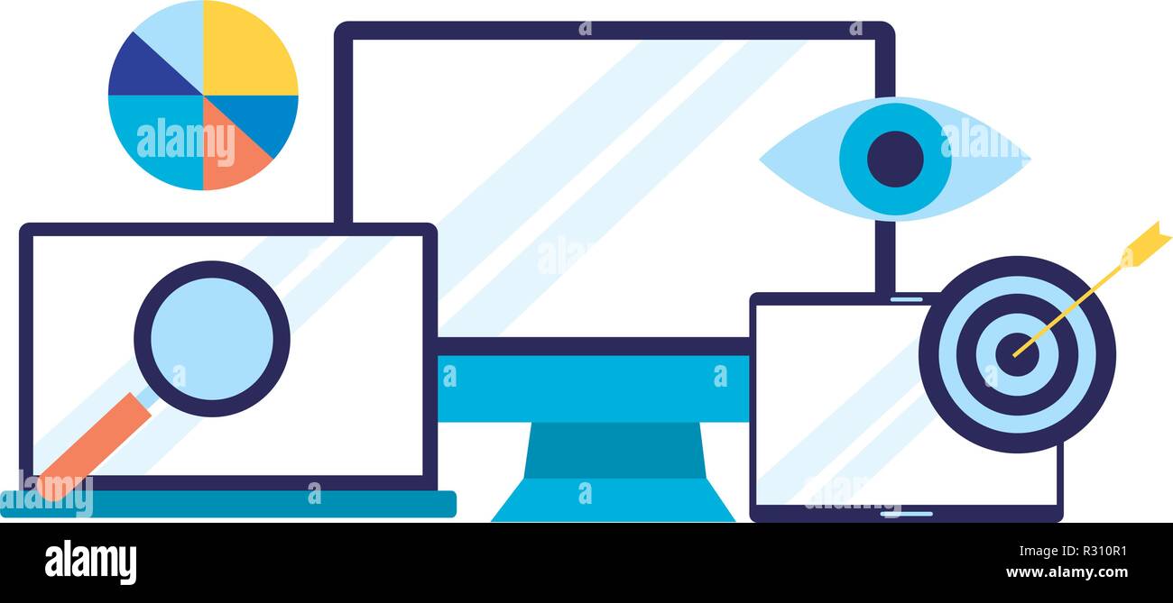 computer laptop mobile analysis target chart search engine optimization ...