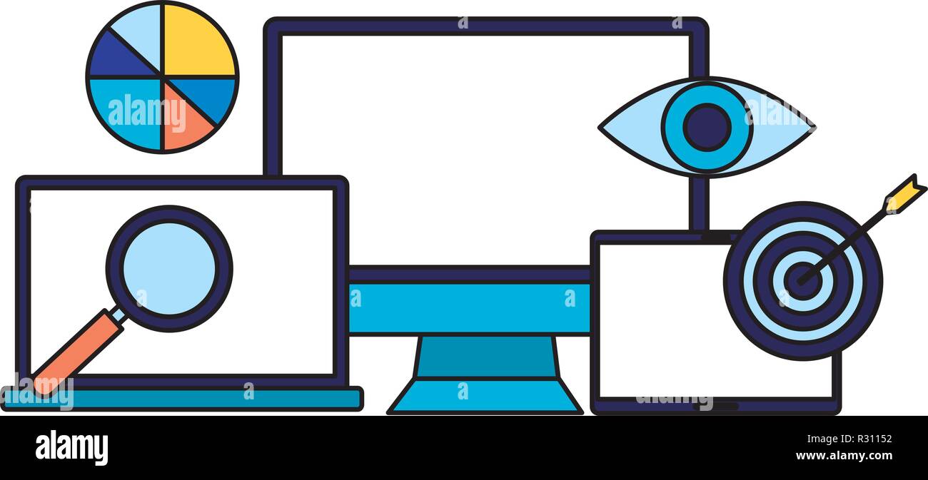 computer laptop mobile analysis target chart search engine optimization ...