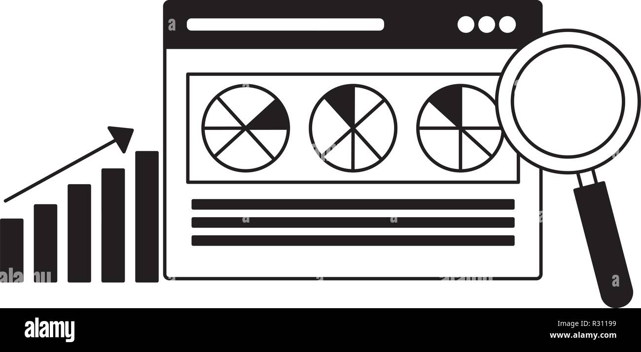 website analysis diagram search engine optimization vector illustration ...