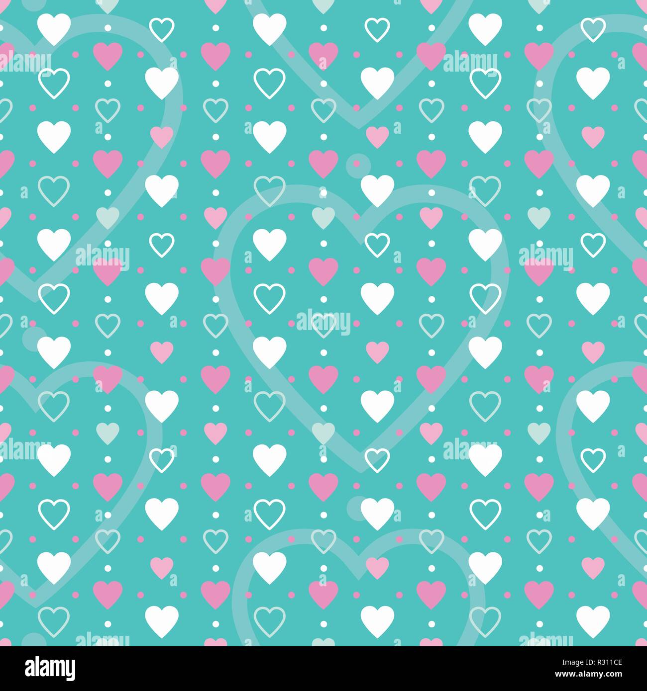 Paper hearts present on blue Stock Vector Images - Alamy