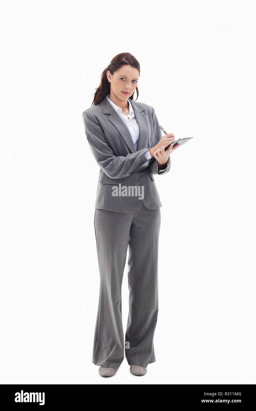 Woman presentation work full body Cut Out Stock Images & Pictures - Alamy