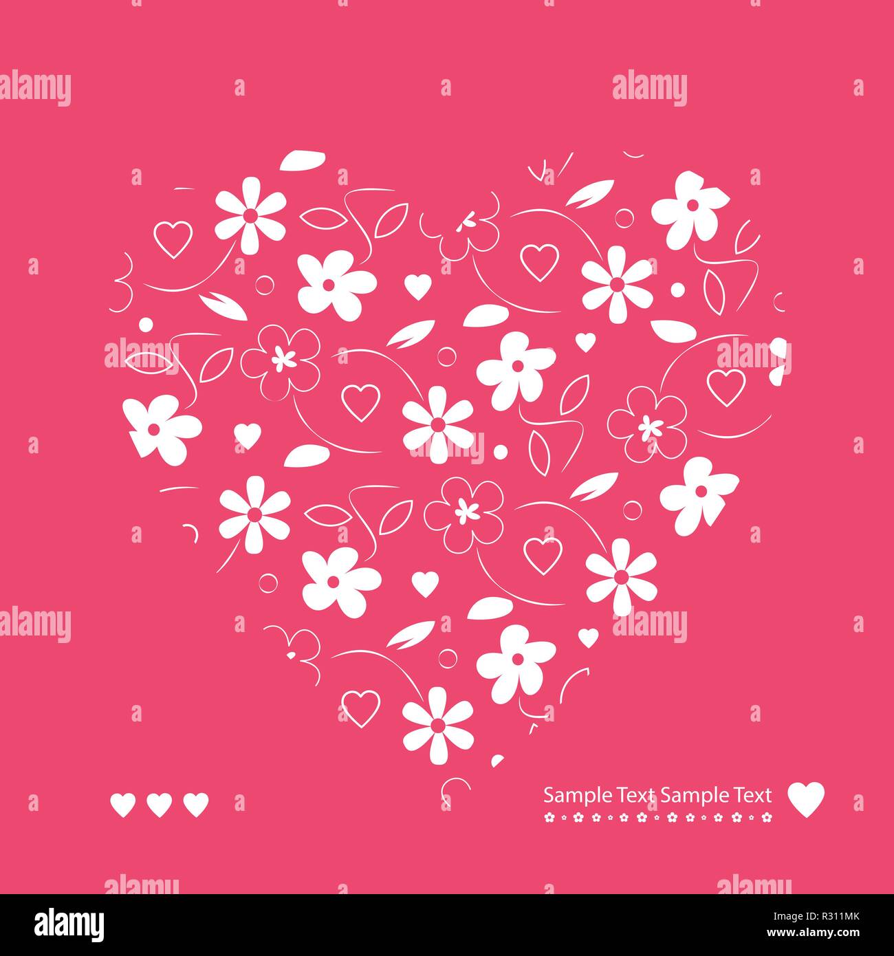 Flowery heart greeting card hi-res stock photography and images - Alamy