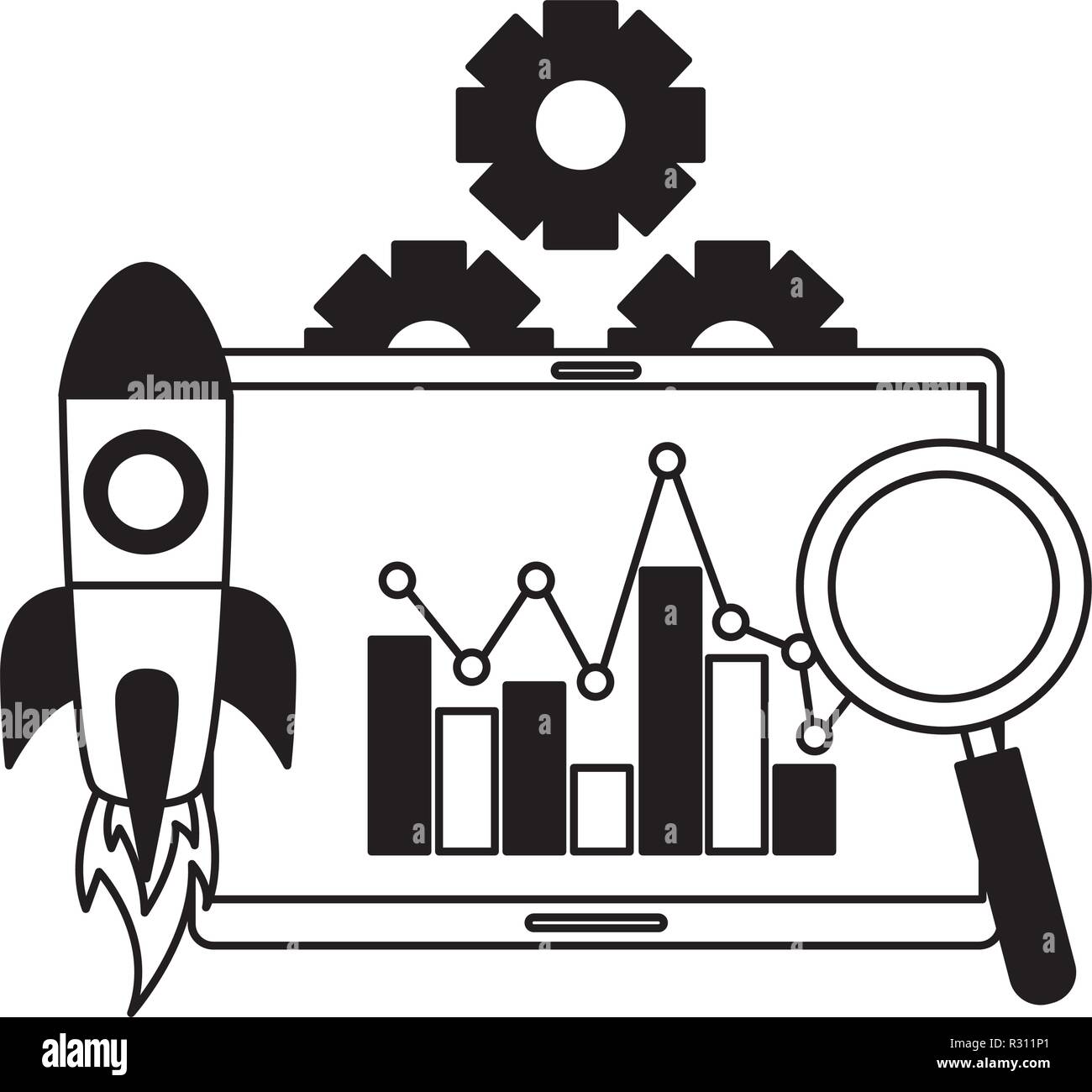 mobile analysis rocket chart search engine optimization vector ... mobile analysis rocket chart search engine optimization vector ...