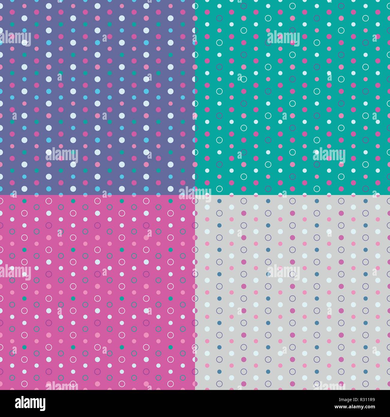Colorful dots pattern set Stock Vector Image & Art - Alamy