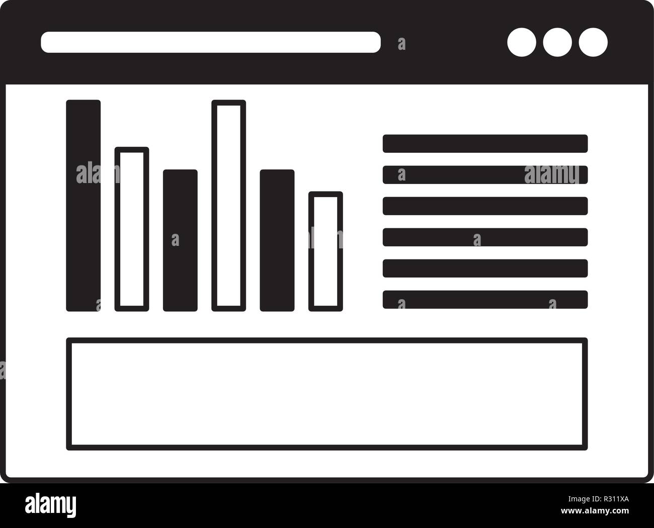 website report on white background vector illustration Stock Vector ...