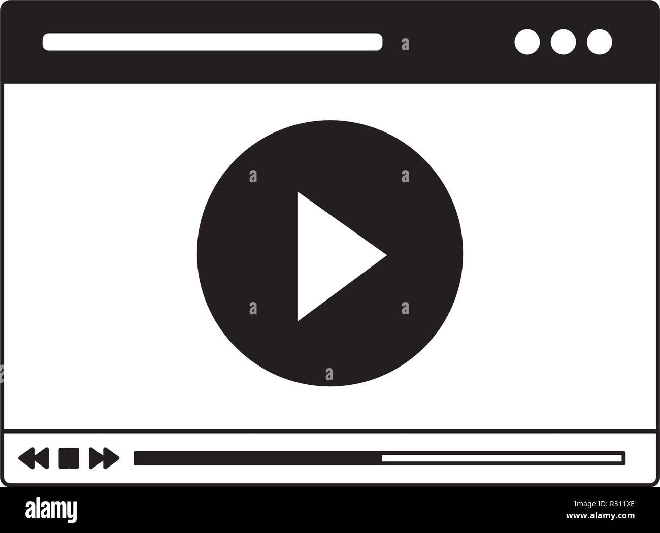 website video content on white background vector illustration Stock ...