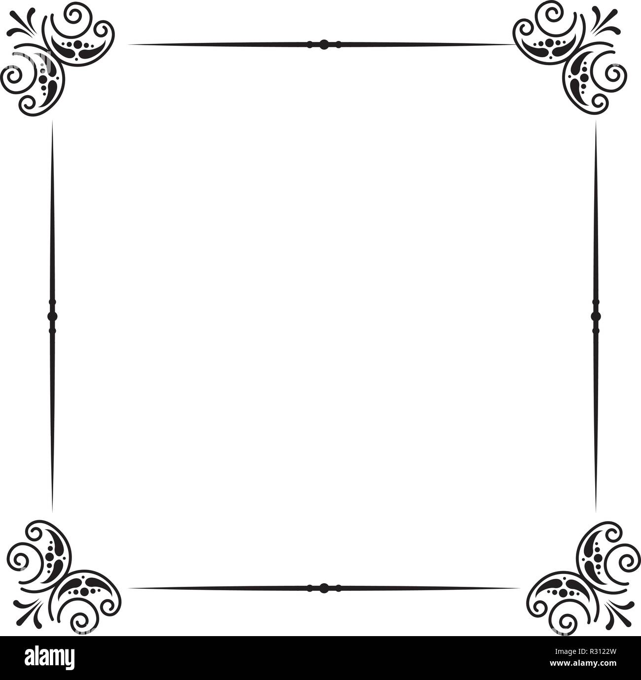 White Scroll Frame
