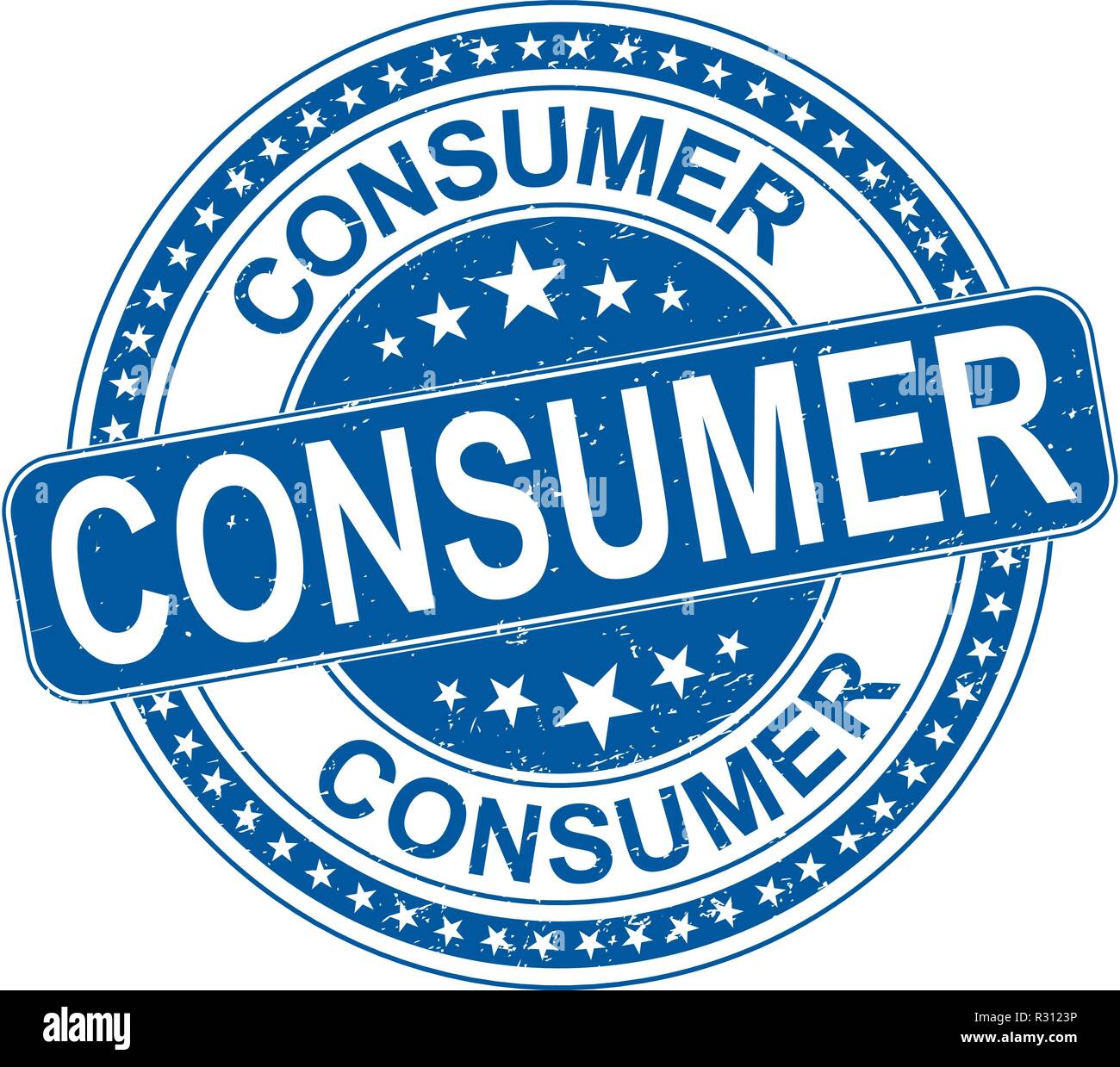 blue rubber web stamp with stars on white background Stock Vector Image ...