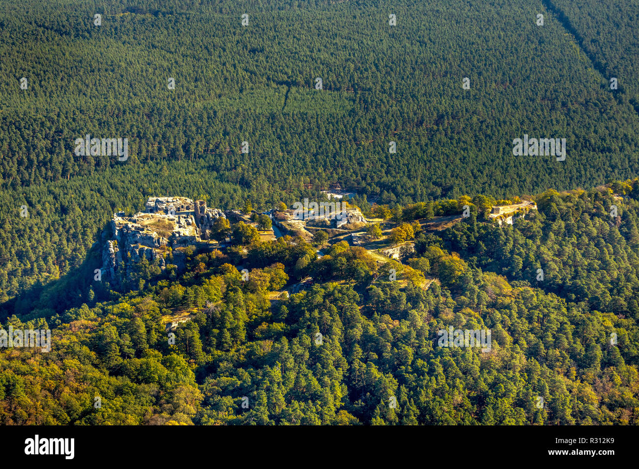 Luftbild, Regenstein Castle and Fortress, Am Platenberg, Blankenburg ...