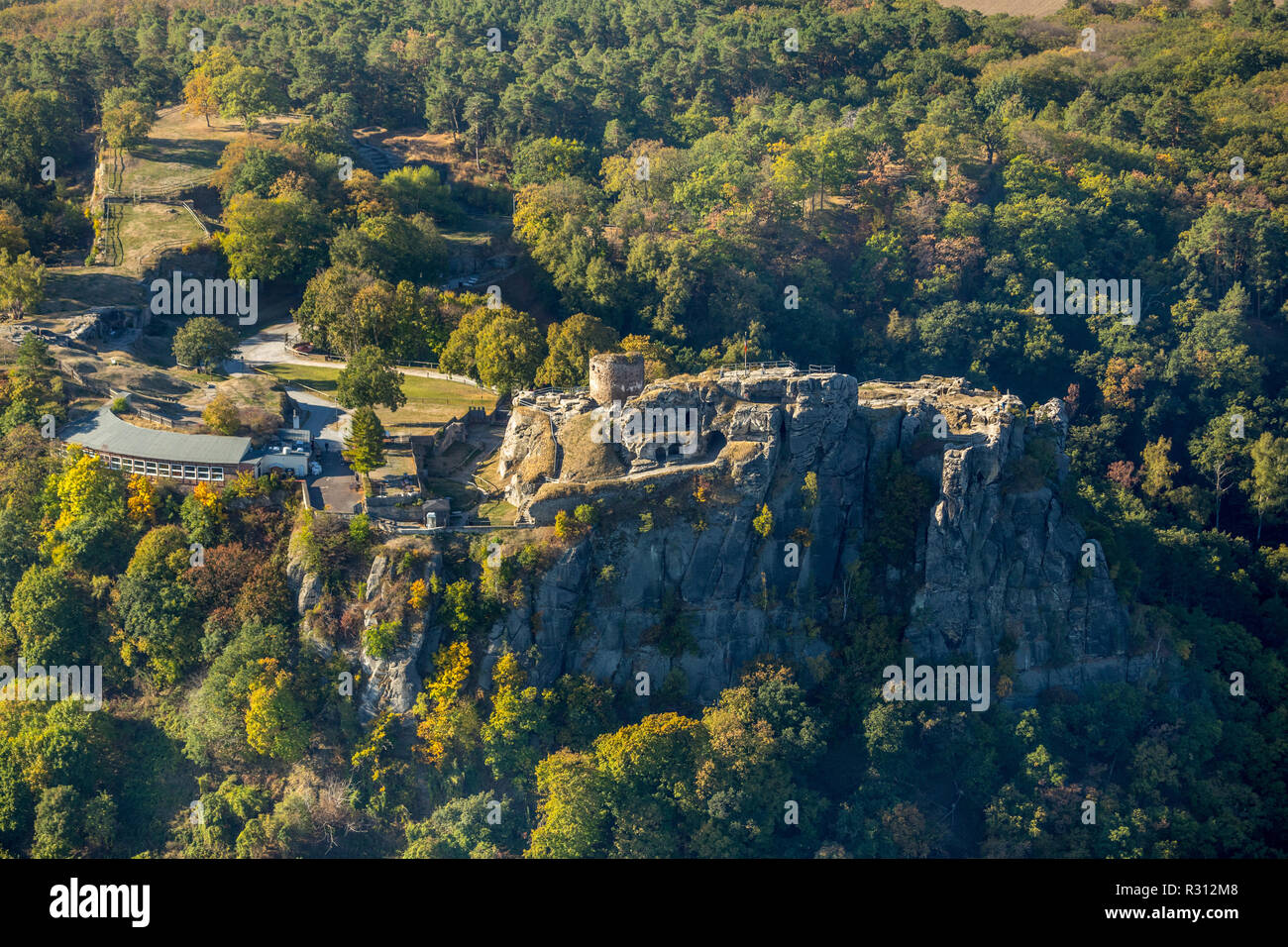 Luftbild, Regenstein Castle and Fortress, Am Platenberg, Blankenburg ...