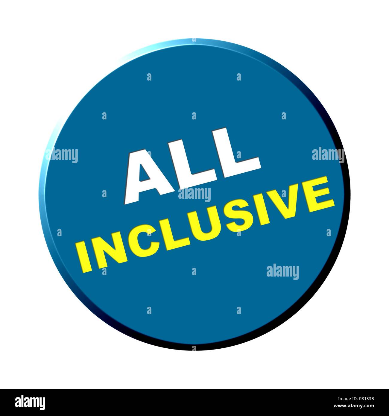 button round blue - all inclusive Stock Photo - Alamy