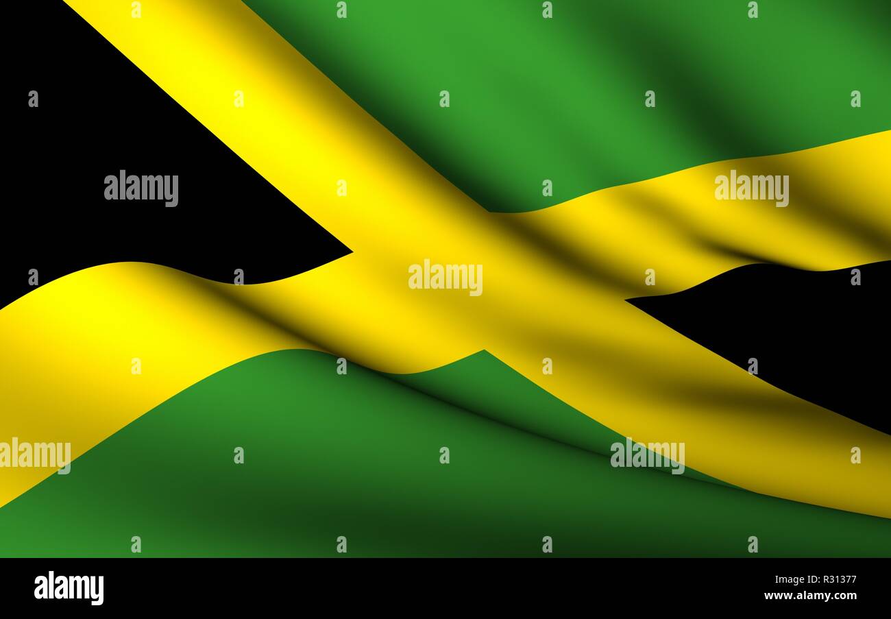 The flag jamaica flies hi-res stock photography and images - Alamy
