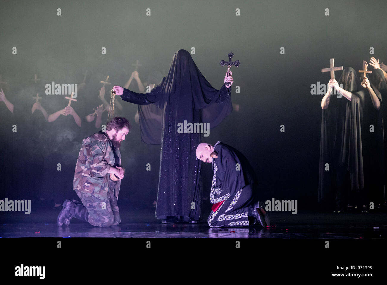 Berlin, Germany. 20th Nov, 2018. Allan Clayton (l-r) as Candide ...