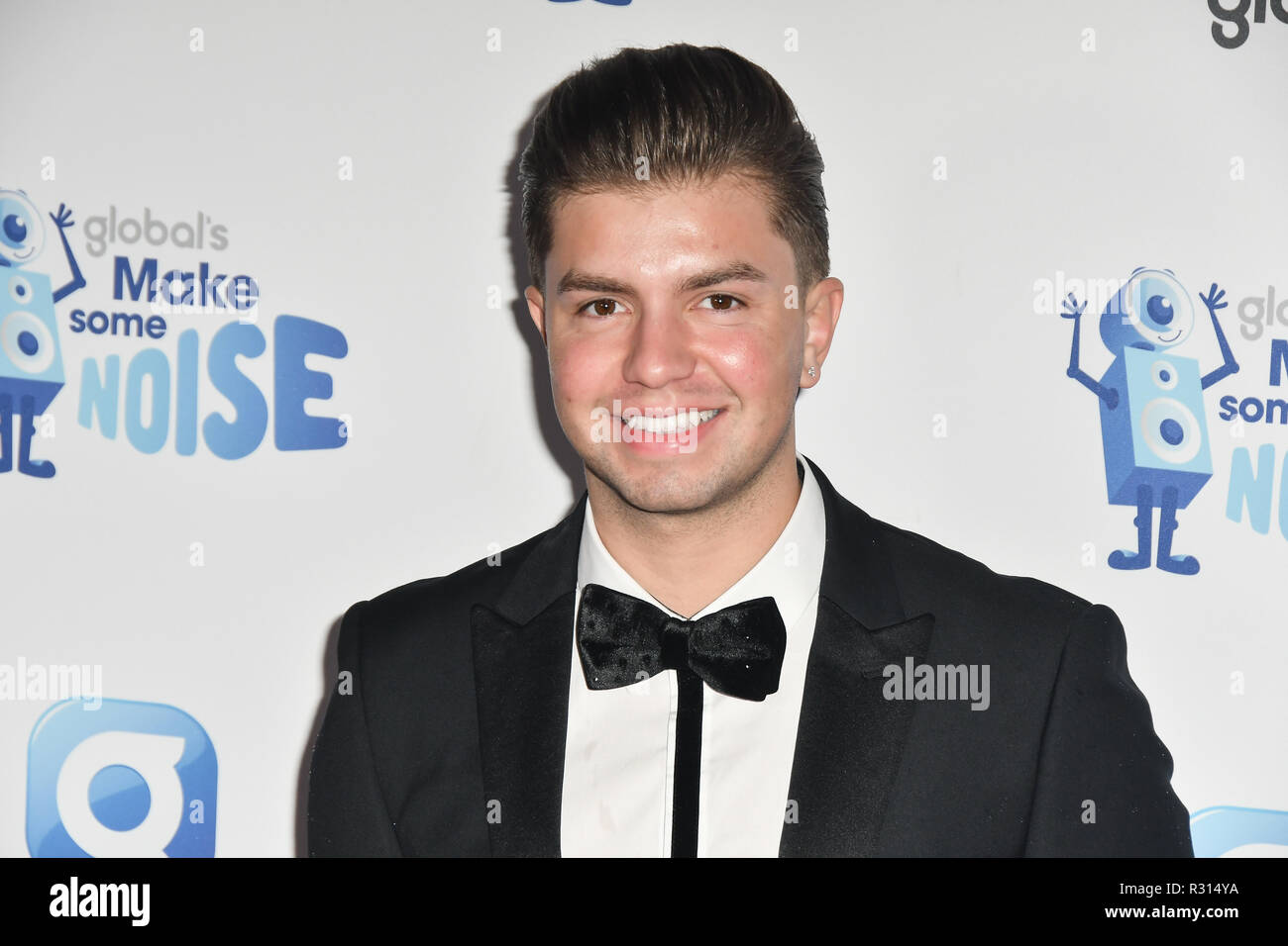 London, UK. 20th November, 2018. Sonny J arrivers at the Global's Make ...