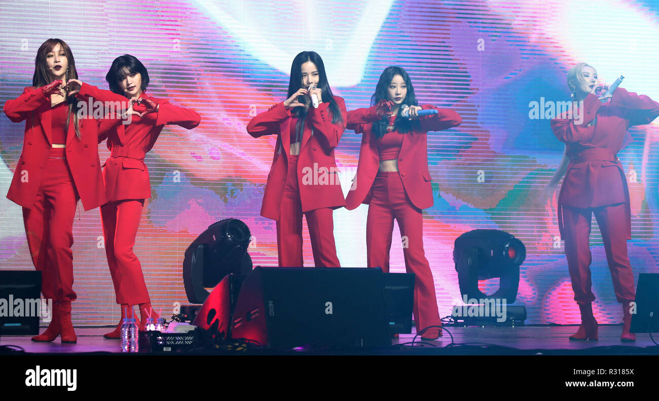 21st Nov, 2018. S. Korean girl group EXID South Korean girl group EXID ...