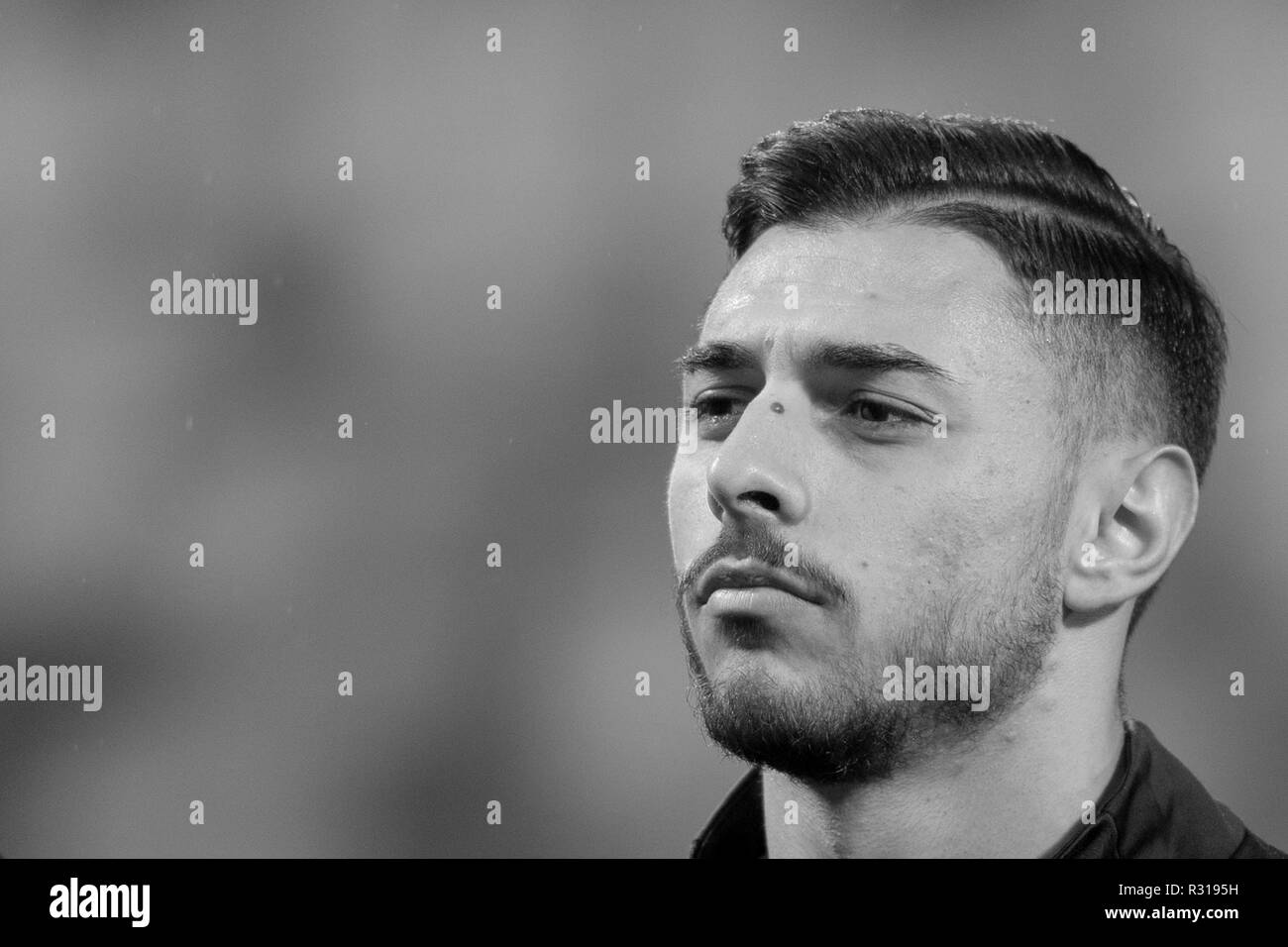 Football international match friendly Black and White Stock Photos ...