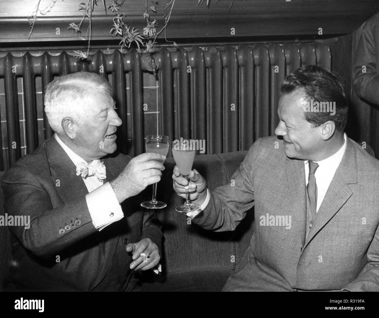 French actor Jeans Gabin (l) and governing mayor of Berlin Willy Brandt ... French actor Jeans Gabin (l) and governing mayor of Berlin Willy Brandt ...