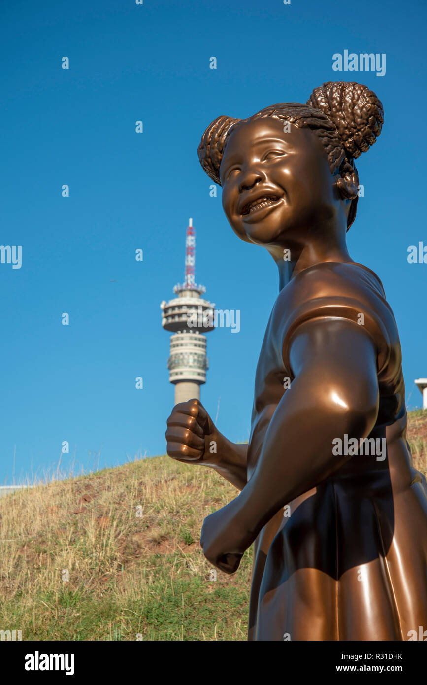 Johannesburg, South Africa, 21 November, 2018. New statue Hope, which ...