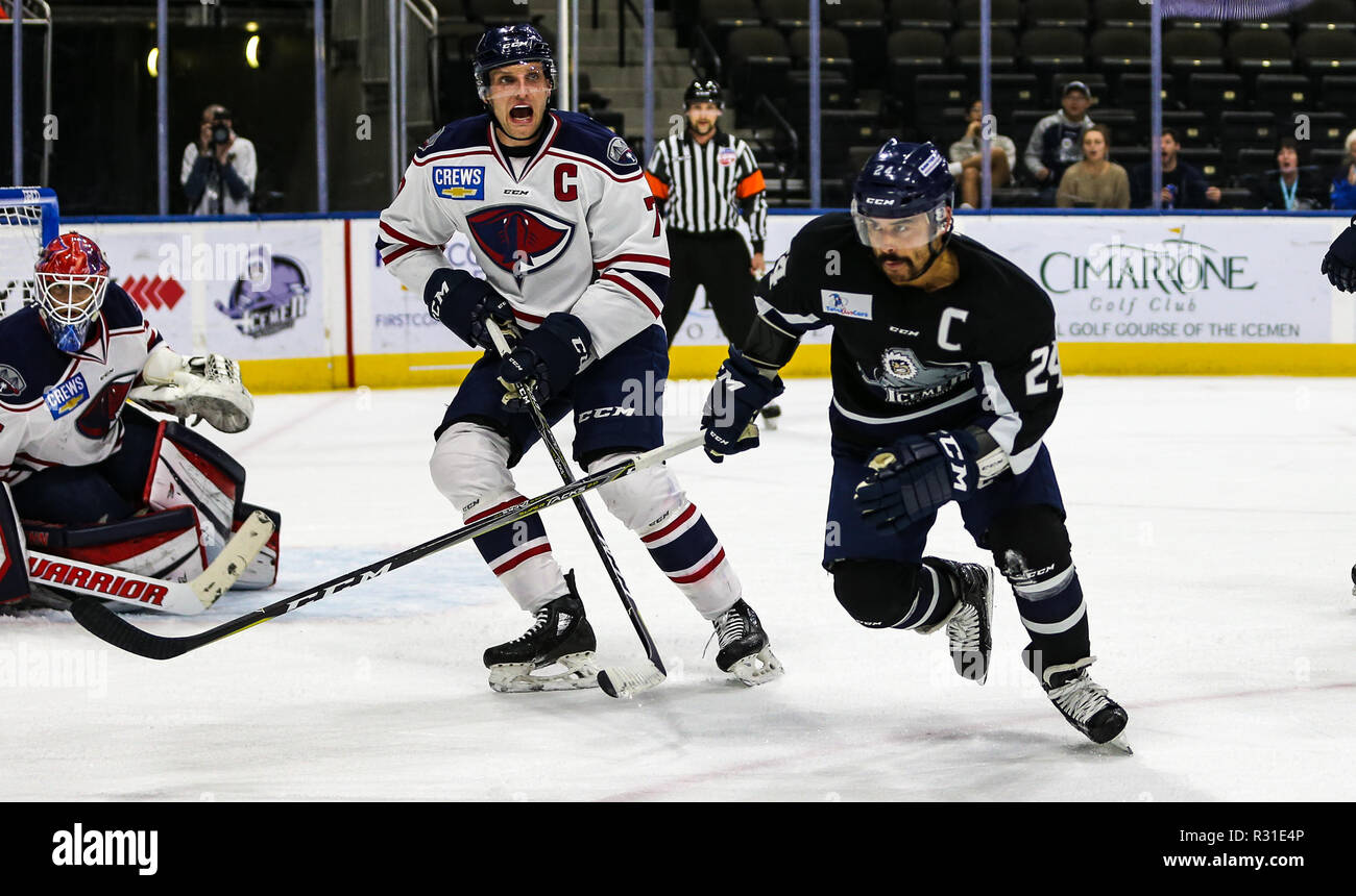 South Carolina Stingrays defenseman Joey Leach (7) and Jacksonville ...