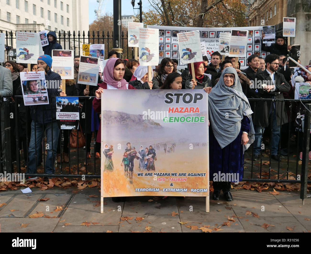 London, UK. 21st November 2018. Protest outside 10 Downing Street ...