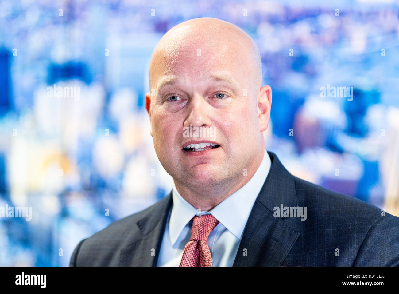 New York, USA. 21st Nov 2018. Acting Attorney General Matthew Whitaker ...