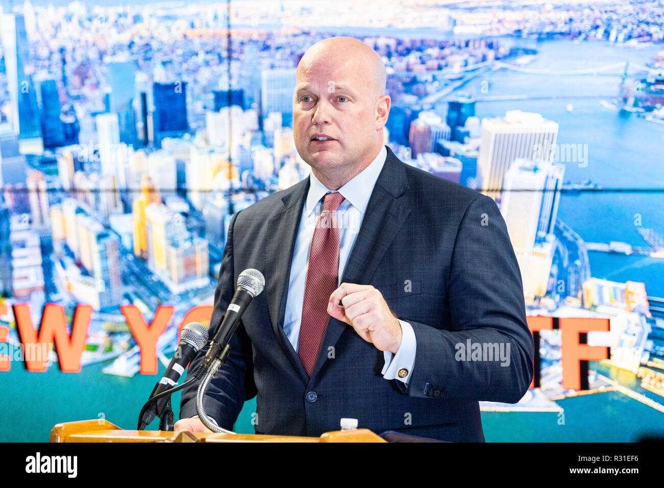 New York, USA. 21st Nov 2018. Acting Attorney General Matthew Whitaker ...