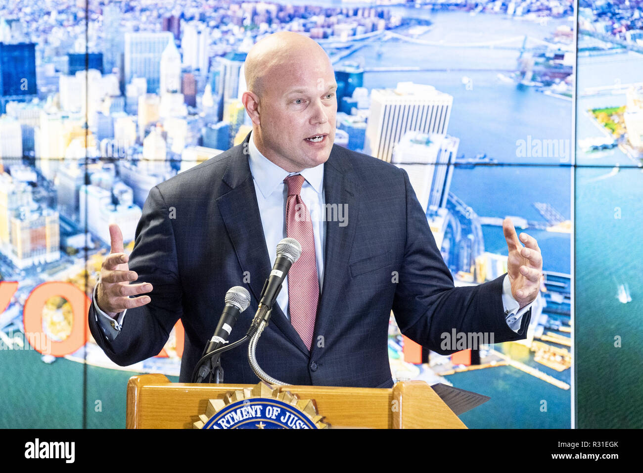 New York, NY, USA. 21st Nov, 2018. Acting Attorney General MATTHEW ...