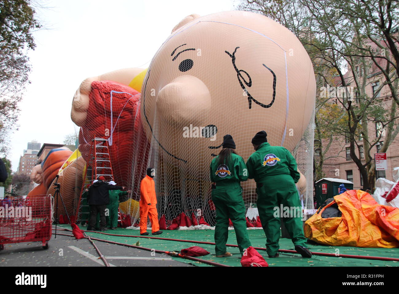 New York, USA. 21st Nov, 2018. A helium balloon representing Charlie ...