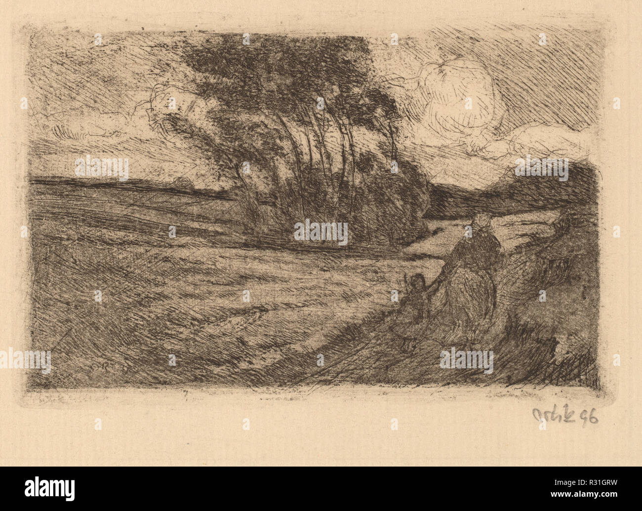 Thunderstorm (Small). Dated: 1896. Dimensions: plate: 7.2 × 11.1 cm (2 ...