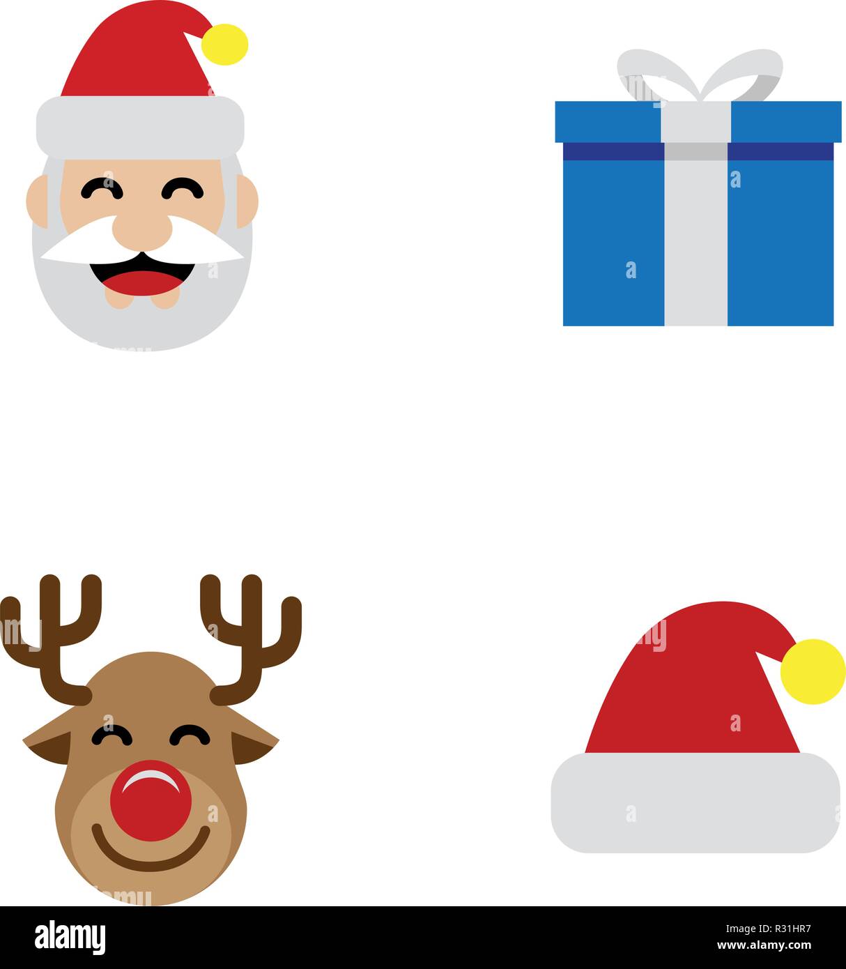 Merry christmas reindeer decoration Cut Out Stock Images & Pictures - Alamy