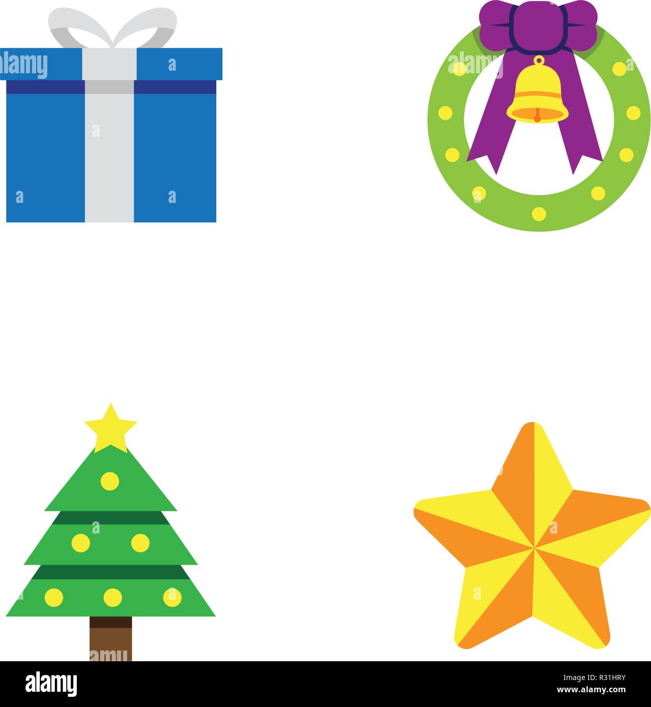 Pine tree christmas gift Stock Vector Images - Alamy