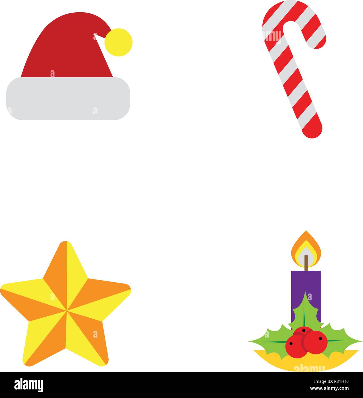 Golden christmas star candle Stock Vector Images - Alamy