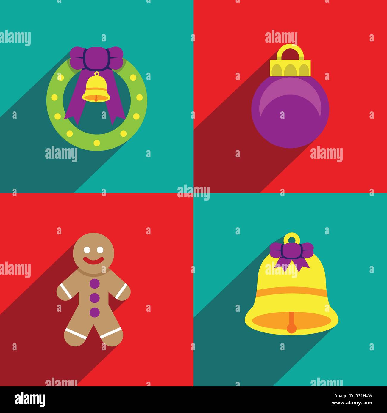 Christmas wreath decoration hanging Stock Vector Images - Alamy